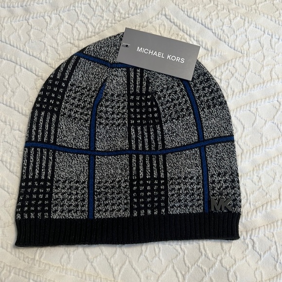 Michael Kors | Accessories | Michael Kors Hat Black And Blue Nwt | Poshmark